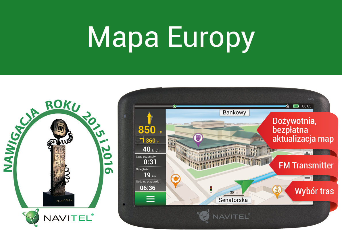 NAWIGACJA GPS NAVITEL F300 EU LIFETIME Dożywotnia Aktualizacja Map ...