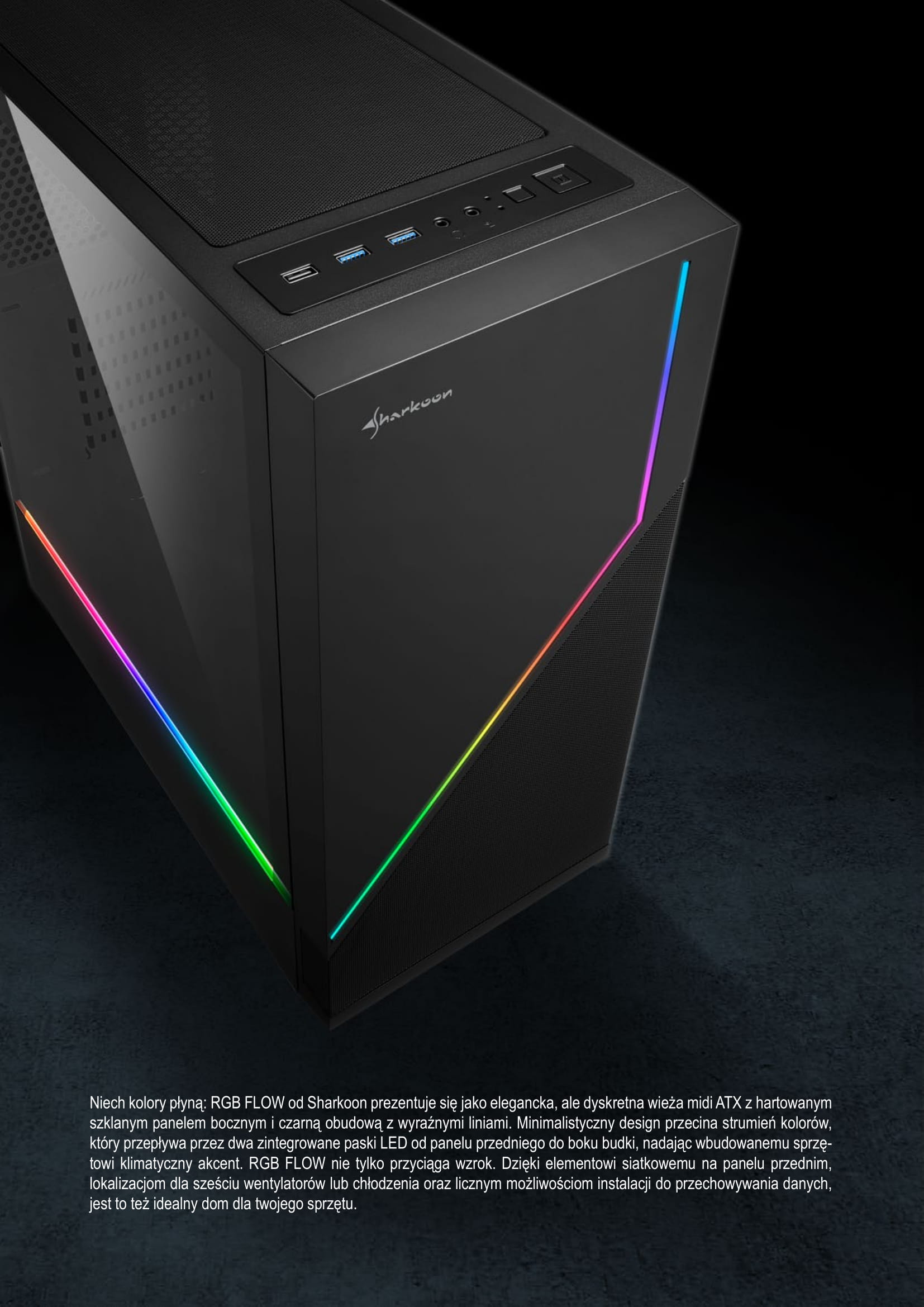 Sharkoon Flow RGB - Obudowa - Morele.net