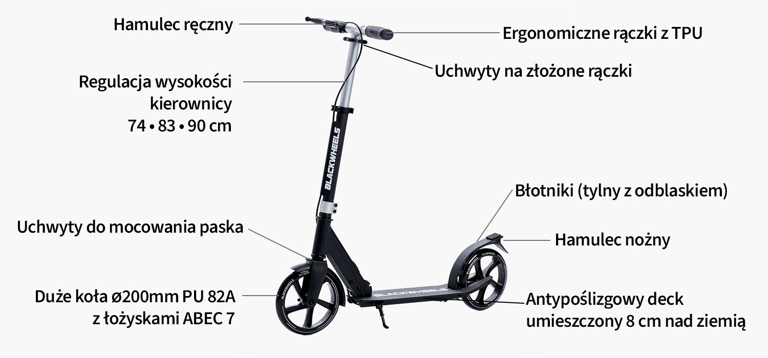 Blackwheels Orio Black - Hulajnoga - Morele.net
