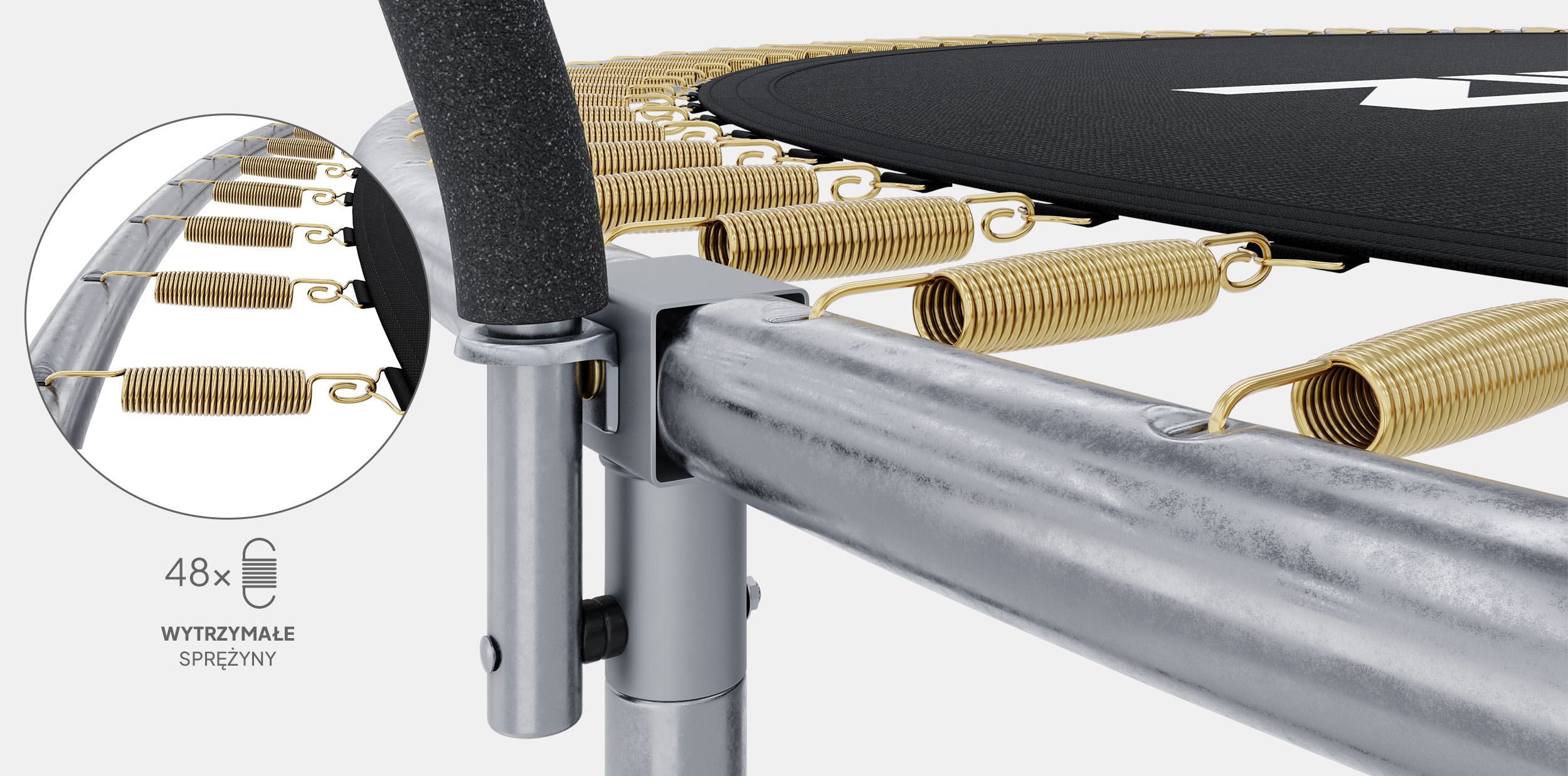 Zipro Jump Pro Premium z siatką wewnętrzną 8FT 252cm - Trampolina ...