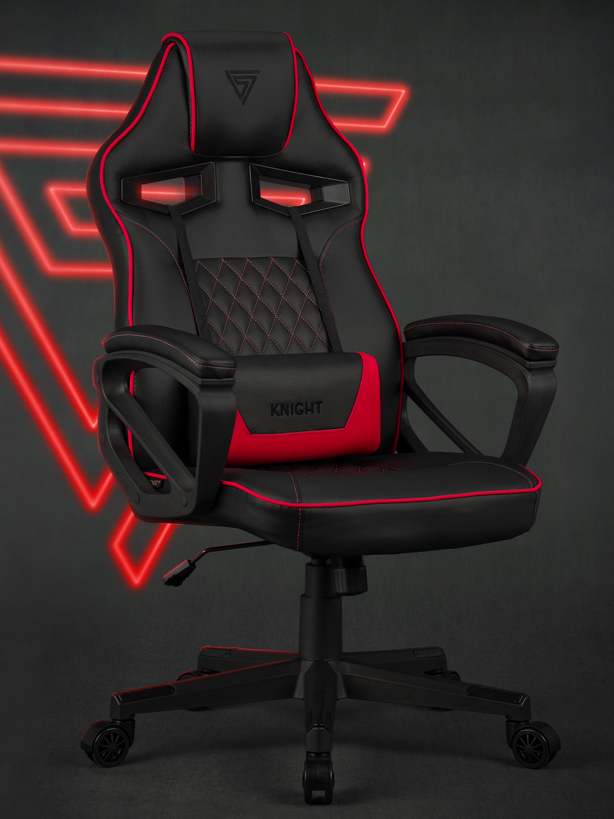 Scaun gaming SENSE7 Sentinel, piele ecologica, 150 kg, Negru/Rosu - eMAG.ro